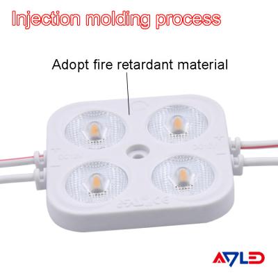 China Injection 2835 LED Module 12V 24V 4 Light Sign Lens 3W SMD IP67 Waterproof for sale