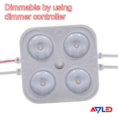 China Injection 2835 LED Module 12V 24V 4 Light Sign Lens 3W SMD IP67 Waterproof for sale