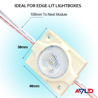 China IP67 LED Module Lights Double Side Edge Lit Lightbox Dimmable 12 Volt 3030 SMD LED Chip for sale