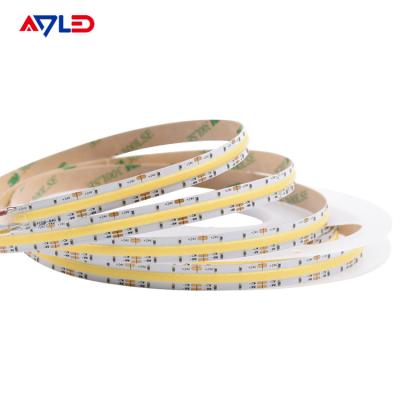 China High-Density DC24V Dotless Liner LED Tunable CCT (2700K-6500K) COB 640Leds Strip Light Low Voltage Tape Light for sale
