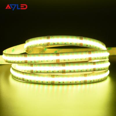 Cina Wifi COB Led Strip Lights 12mm DC24V 840RGB CCT Luce a nastro LED in vendita