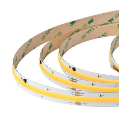 Cina Striscia LED COB sintonizzabile in bianco dinamico 24V uscita luminosa senza soluzione di continuità opzioni bianche vibranti illuminazione lineare in vendita