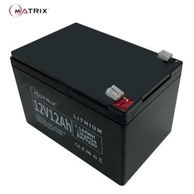 China Rechargeable 12 Volt 12ah Deep Cycle Lithium Battery With ABS Case for sale