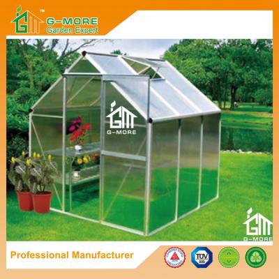 China 6'x6'x6.7'FT Silver Color Easy DIY Popular Series Aluminum Greenhouse for sale