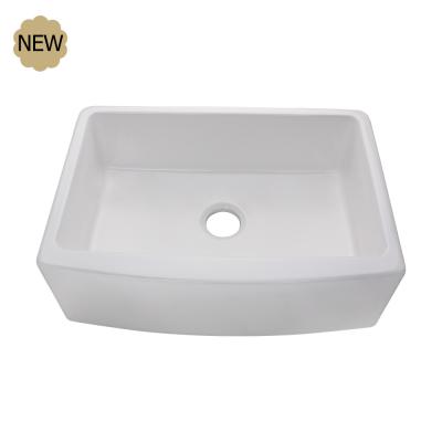 China New Single Apron Front Ceramic Kitchen Sink for sale
