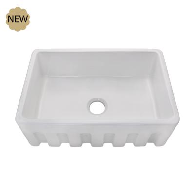 China 30 Inch Single Apron Kitchen Porcelain Sink for sale