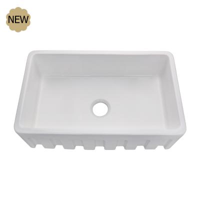China Large 33 Inch Single Kitchen Porcelain Sink for sale