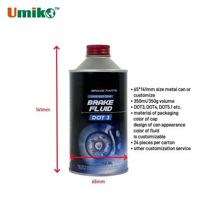 Cina 350 ml di piccola lattina di DOT 3 Car Brake Fluid per la manutenzione e la sostituzione dell'auto in vendita