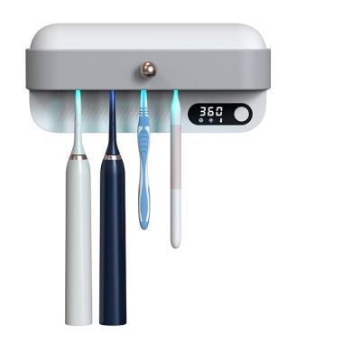 China 2021 Cutting Edge 4 in 1 Box 230*104*88.5mm Refillable Toothbrush Storage and Sterilizer UV-C Light Holder Sanitizer Toothbrush factory