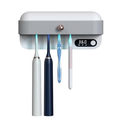 China Amazon Ansimi OEM 2021 4 in 1 Box 230*104*88.5mm Refillable Toothbrush Holder UV-C Light Sanitizer Holder Toothbrush Storage and Sterilizer factory
