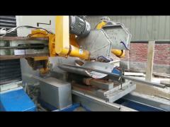 Four Blades Stone Edge Trimming Machine For Granite Marble Column Arc Slab