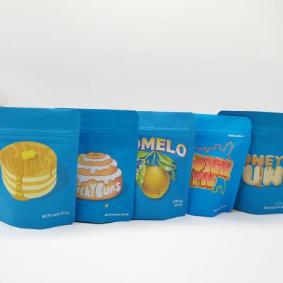 China 3.5g 7g 14g 28g Mylar weed Bags Stand Up Zipper Food Storage Pouch for sale