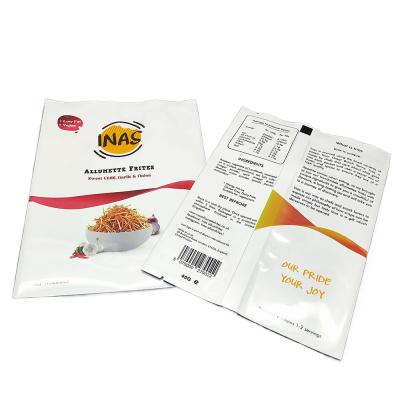 China Smell Proof Back Seal Bag Potato Chip Snack Packaging With Tear Notch for sale