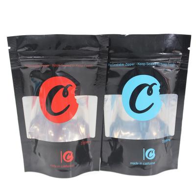 China BRC Ziplock Mylar Bag With Window Cookies Packaging Stand Up Pouches For Weed Flower for sale