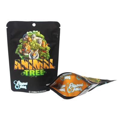 China Soft Touch Matte Stand Up Mylar Bag Zipper Heat Sealed 3.5g for sale