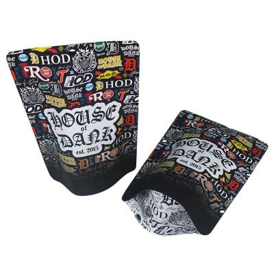 Cina Borsa Mylar a prova di odore con cerniera stampata su misura Soft Touch 3.5g Child Resistant For Edibles in vendita