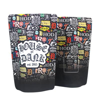 China Custom Printed Zipper Smell Proof Mylar Bag Soft Touch 3.5g Child Resistant For Edibles for sale