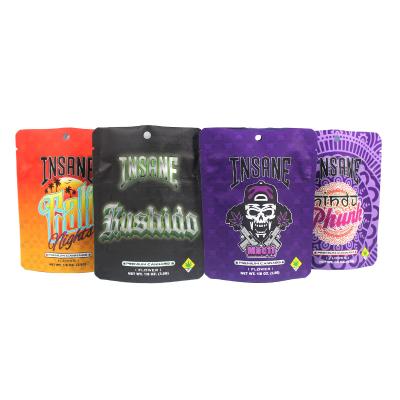 China 3.5g Smell Proof Mylar Bag Plastic Soft Touch Edibles Packaging Doypack for sale