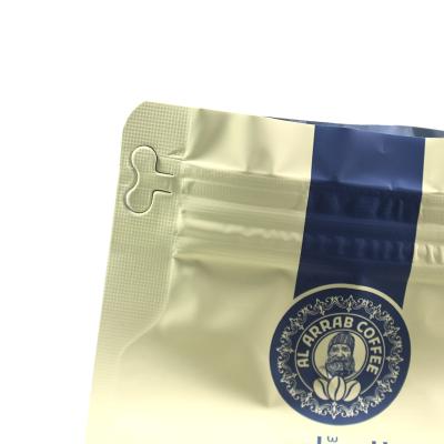 Cina Logo personalizzato Borsa a fondo piatto Matte stratificata con chiusura a cerniera Sacchetti da caffè con valvola in vendita
