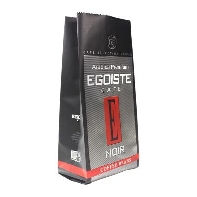 China Heat Seal Matte Black Side Gusset Coffee Bag Stand Up Ziplock Plastic Pouch 12oz for sale