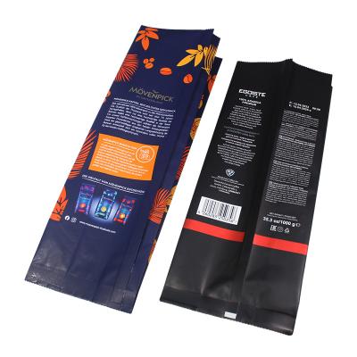 China Zipper Coffee Packaging Pouch 250g 500g 1kg Aluminum Foil Coffee Pouch With Degassing for sale