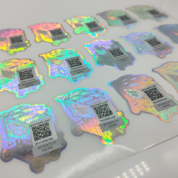 Etichetta anti-falsificazione FDA 80 micron adesivi olografici 3D PE film