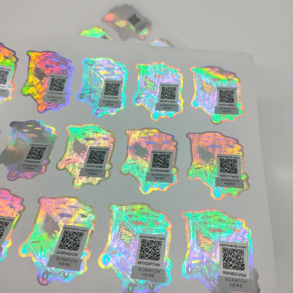 Etichetta anti-falsificazione FDA 80 micron adesivi olografici 3D PE film