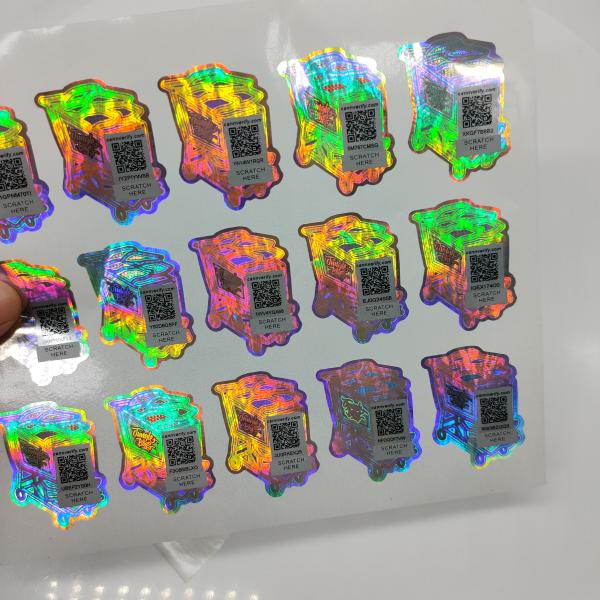 Etichetta anti-falsificazione FDA 80 micron adesivi olografici 3D PE film