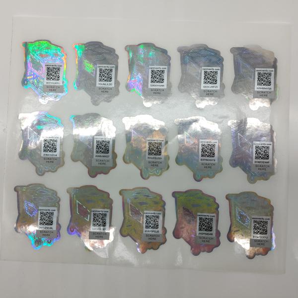 Etichetta anti-falsificazione FDA 80 micron adesivi olografici 3D PE film