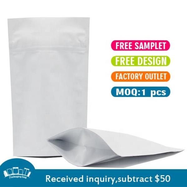 Biodegradabile Stand Up Bag Food Grade Packing Bag Kraft Paper Bag per snack 55g 100g 500g