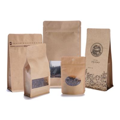 China 150g Brown Paper Coffee Bags Doypack Coffee Stand Up Pouch 130mm Width for sale