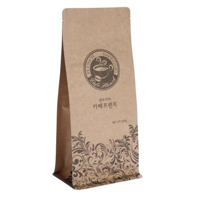China 150g Brown Paper Coffee Bags Doypack Coffee Stand Up Pouch 130mm Width for sale