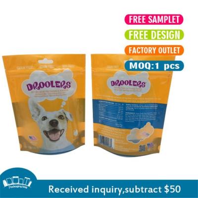 China 0.5oz Digital Printed Stand Up Pouches Gravure Print Dog Treat Packaging for sale