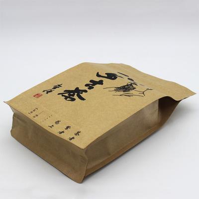Cina Sacchetti di cartone kraft ziplockc ri-chiudibili con fondo piatto in vendita