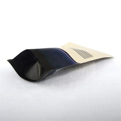 China OEM Printed Biodegradable Coffee Bags Resealable Kraft Paper Bags With Window for sale