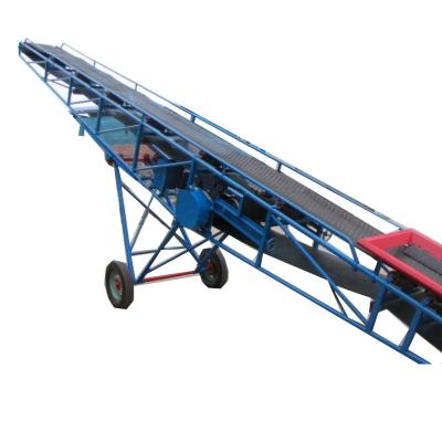 Cina Trasportatore a nastro per estrazione mineraria blu Piccolo trasportatore inclinato portatile in acciaio inossidabile in vendita