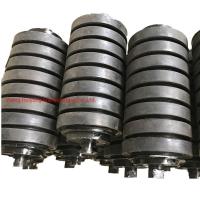 China Trough Conveyor Belt Rollers Conveyor Rubber Buffer Idler Mining Conveyor Rollers for sale