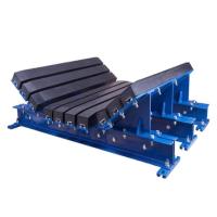 China Antistatic Impact Bed Conveyor Flame Retardant U Type Buffering Machine Blue for sale