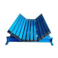 China Flame Retardant Impact Bed Conveyor Blue Polyurethane U Type Buffering Machine for sale