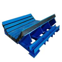 China Flame Retardant Impact Bed Conveyor Blue Polyurethane U Type Buffering Machine for sale