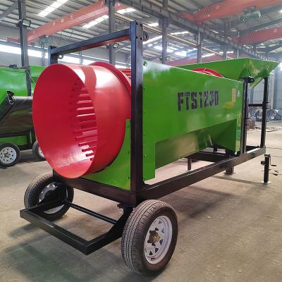 China Large Feed Hopper Rotary Type Biomass Wood Waste Chips Trommel Screen Equipment for Optimal Throughput for sale