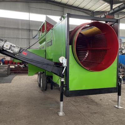 China Mobile Roller Screen Trommel Clay Sieve Drum Screen for Compost Soil Separator Machine à venda