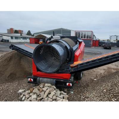 China Construction Works Mobile Compost Trommel Sifting Screen Drum for Material Screening for sale