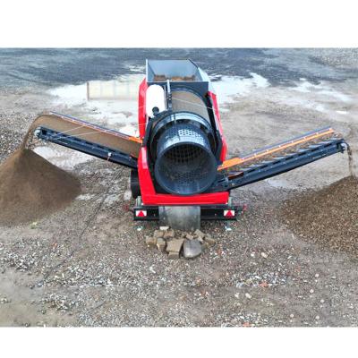 China Large Drum Screen Compost Sand Stone Trommel Screener with Customizable Voltage at Prices for sale