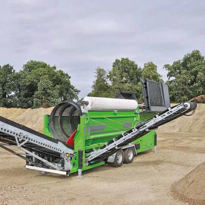 China 0.4-4.5 m3 Compost Trommel Screen Mobile 9m Vermo Rotary Rock Sieve Sand Machine Equipment for sale