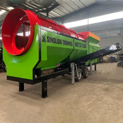 China 1500*5000 mobile trommel sieve drum  screen for Organic Waste Management for sale