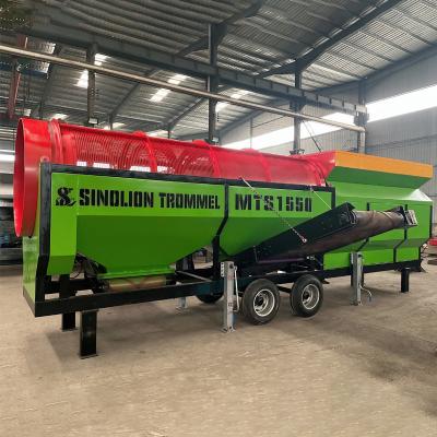 China 1500*5000 mobile trommel sieve drum  screen for Organic Waste Management for sale