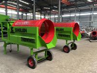 China Rotary Vibrating Steel Drum Sorting Machine Rolling Trommel Screen 800mm Diameter for Compost Mining for sale