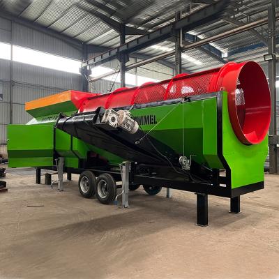 China Moveable Sieveing Sorting Compost Rotary Trommel Screen for Low Noise Cleaning System à venda