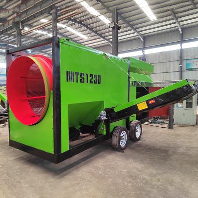 China Circular Heavy Duty Moveable Trommel Material Screening Machine Customized Acceptable à venda